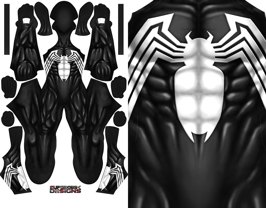 CLASSIC SYMBIOTE SPIDERMAN pattern file - SUPERGEEK DESIGNS