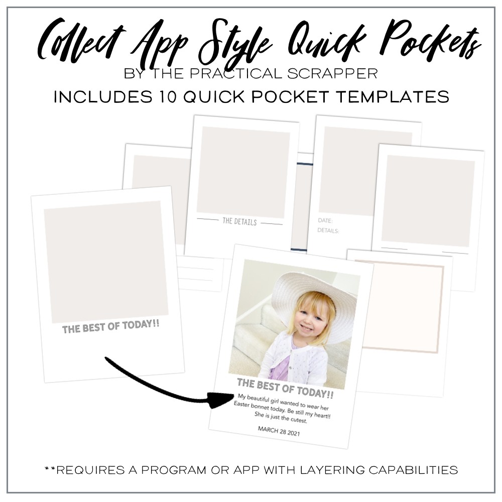 Collect App Style Quick Pockets - The PracticalScrapper