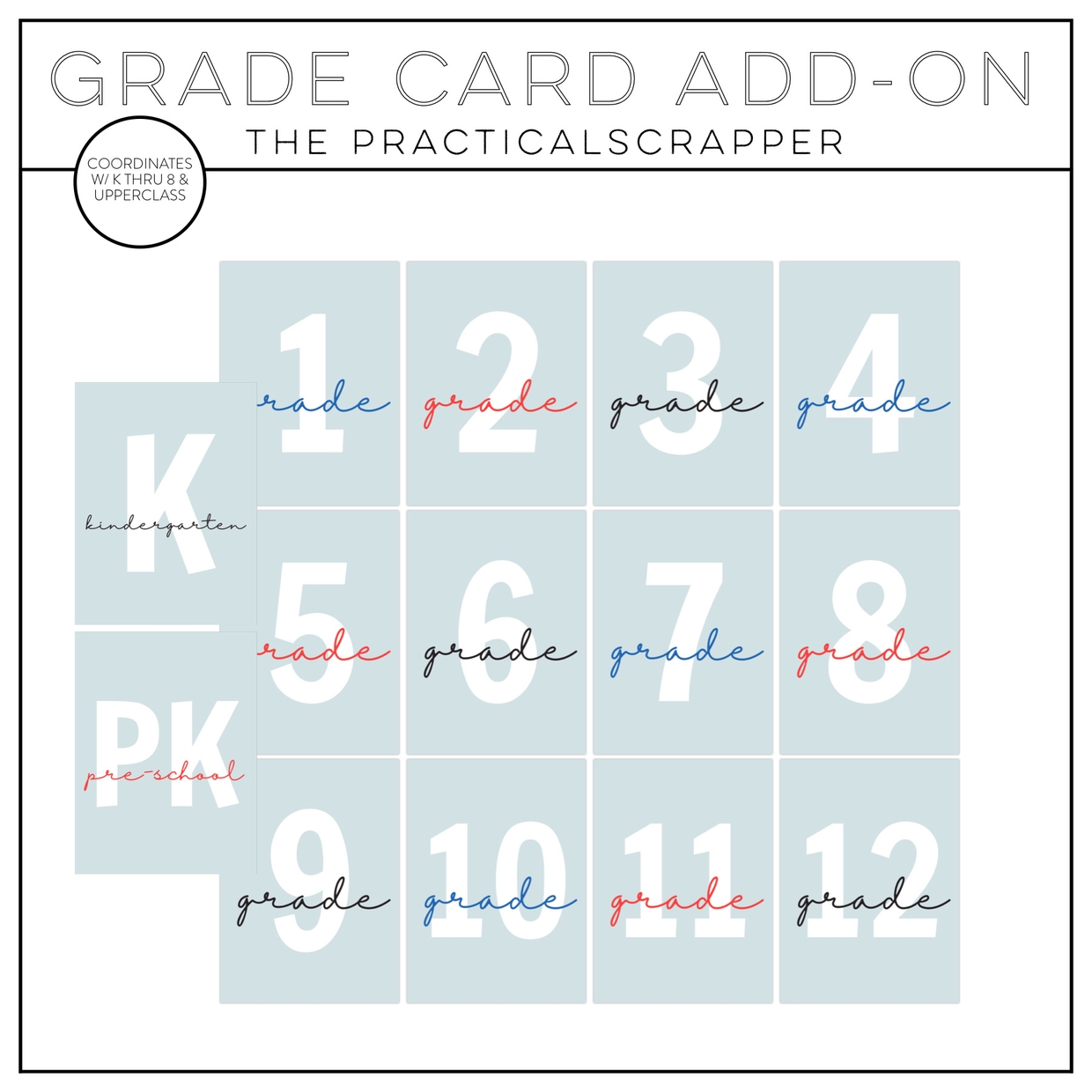 Grade Card Add-on - The PracticalScrapper