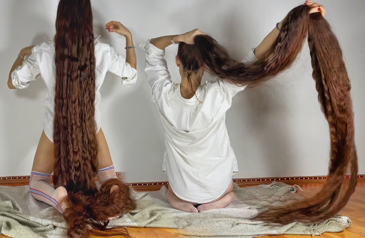 Harmony of very long hair and stockings - aliia-more