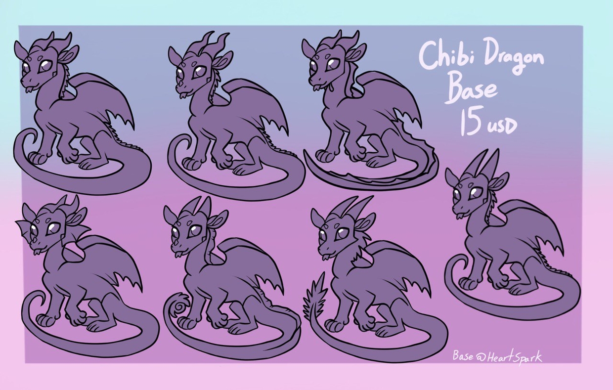 Chibi dragon base - Inkaroo