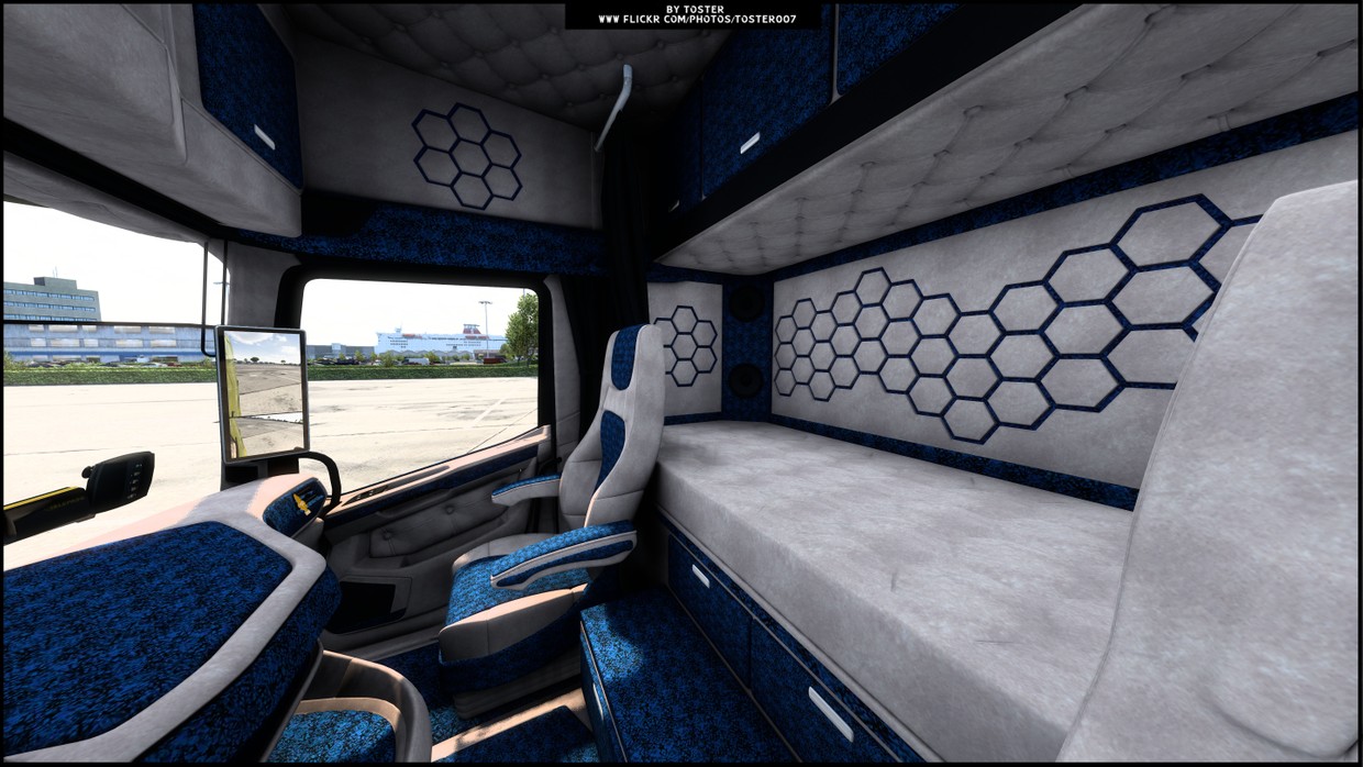Interior DAF XG+ Blue Plush ETS 2 #4 - TosteR007 Custom