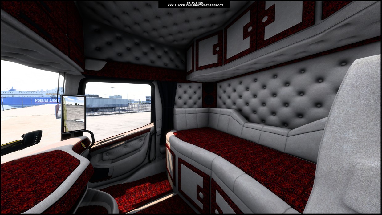 Interior DAF XG+ Red Plush ETS 2 #5 - TosteR007 Custom