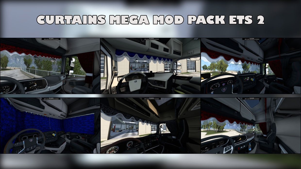 Curtains Mega Pack Mod ETS 2 - TosteR007 Custom