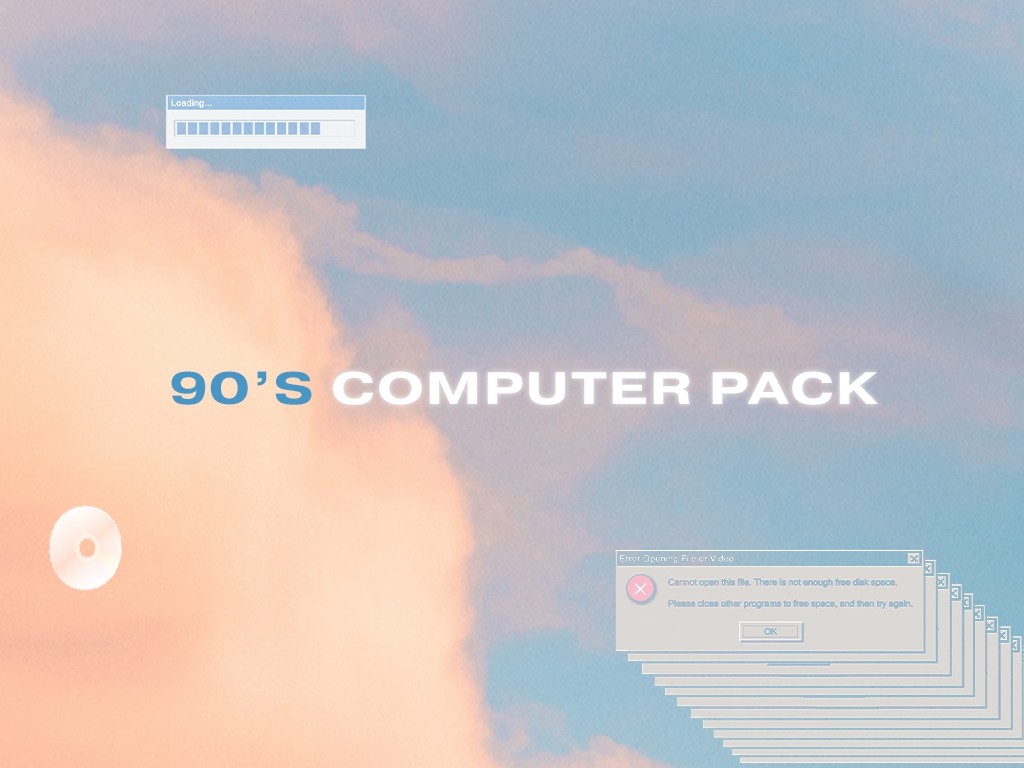 90's Computer Editing Pack (Errors, Icons, Templates a - Austin Newman