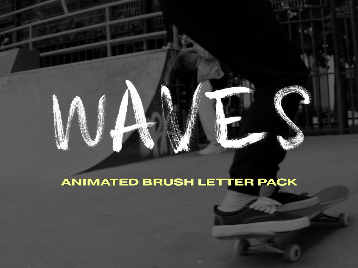 Waves - Brush Animated Font Pack - Austin Newman