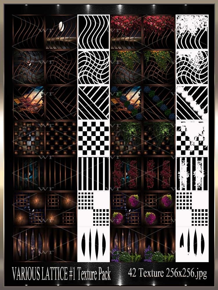 ~ VARIOUS LATICCE #1 IMVU TEXTURE PACK ~ - WildRoseGr
