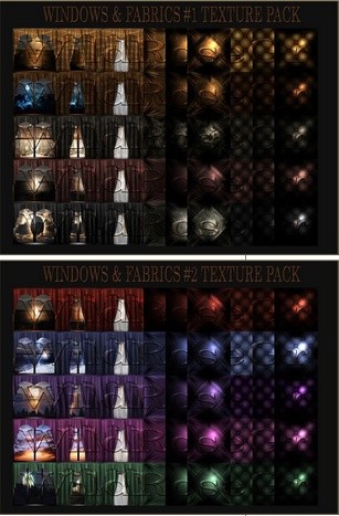 ~ WINDOWS & FABRICS #1 + #2 IMVU TEXTURE PACK ~ - WildRoseGr
