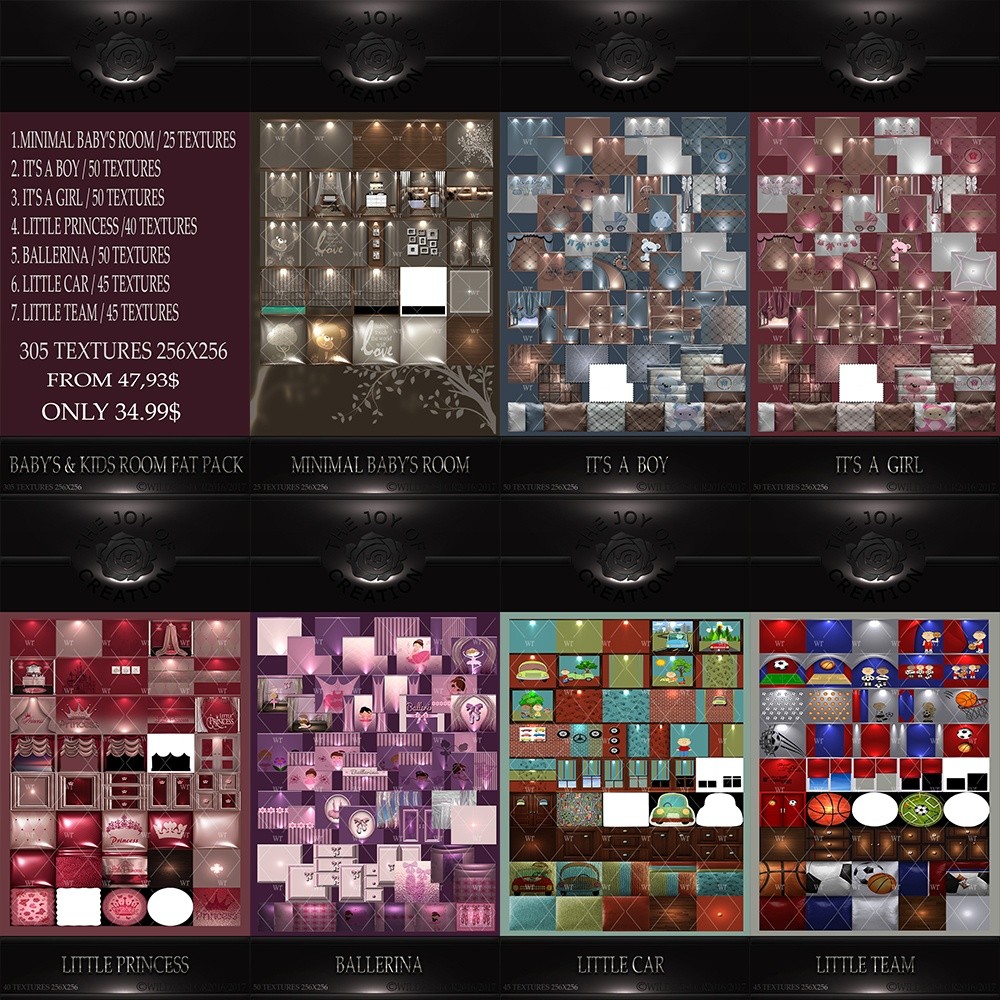 BABIES & KIDS ROOM TEXTURES FAT PACK - WildRoseGr