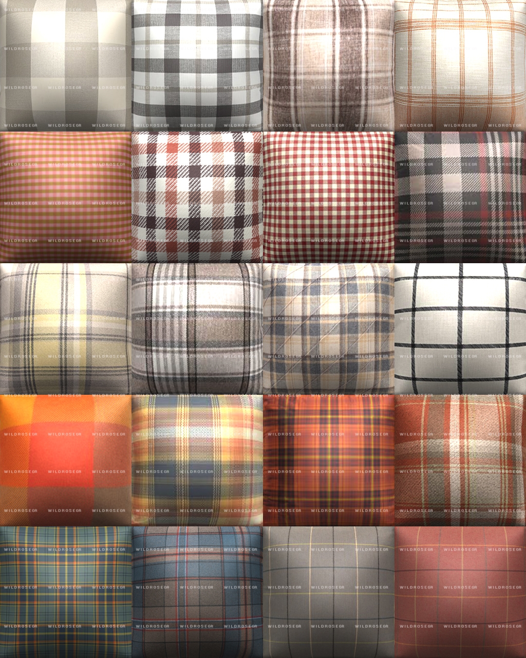 CHECKED PILLOWS - WildRoseGr