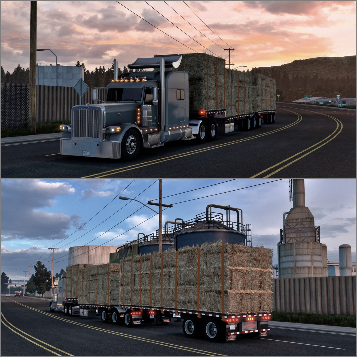 DOEPKER B-train Drop Deck Trailer - Mod American Truc - American Truck ...