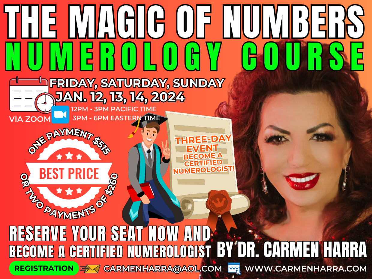 The Magic of Numbers Numerology Course (3 days) - CarmenHarra