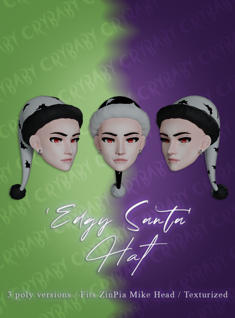 'Edgy Santa' Hat - crybaby