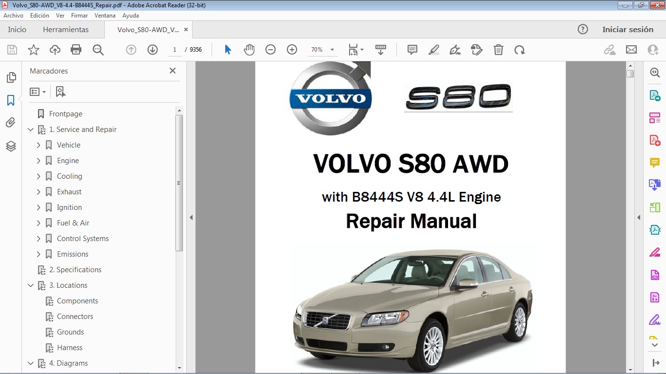 VOLVO S60 2.0 B4204T7 Manual de Taller EN ESPAÑOL - Car.Repair.Manuals