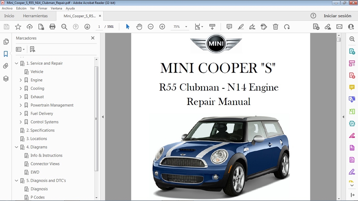 MINI COOPER S R55 Clubman N14 Workshop Repair - Manual - Car.Repair.Manuals