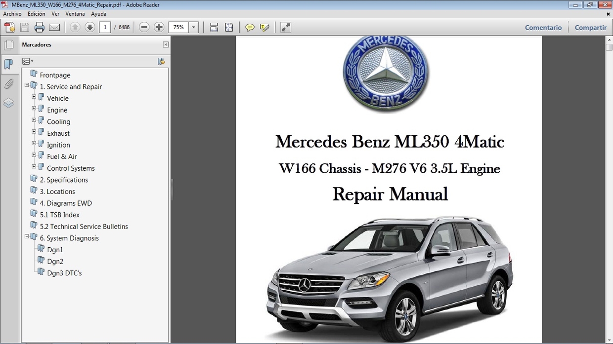 MERCEDES BENZ ML350 4Matic W166 M276 Workshop Repair - - Car.Repair.Manuals