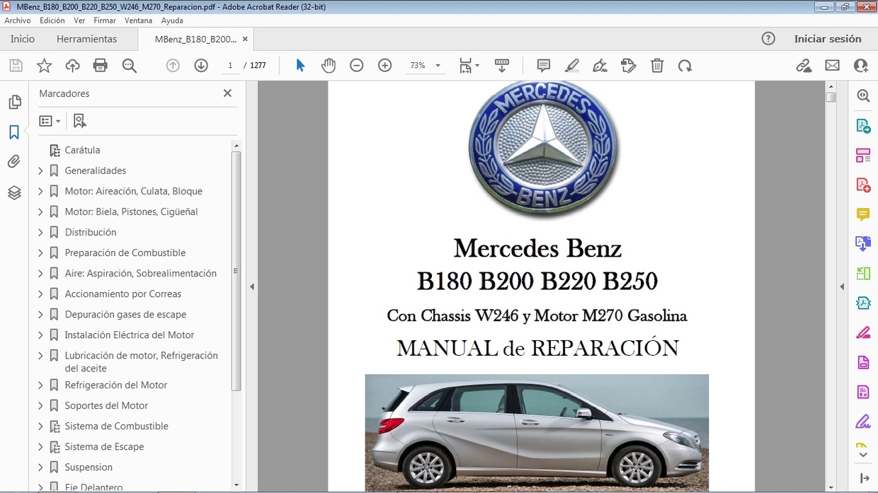 MERCEDES BENZ B180 B200 B220 B250 W246 M270 - Manual d - Car.Repair.Manuals