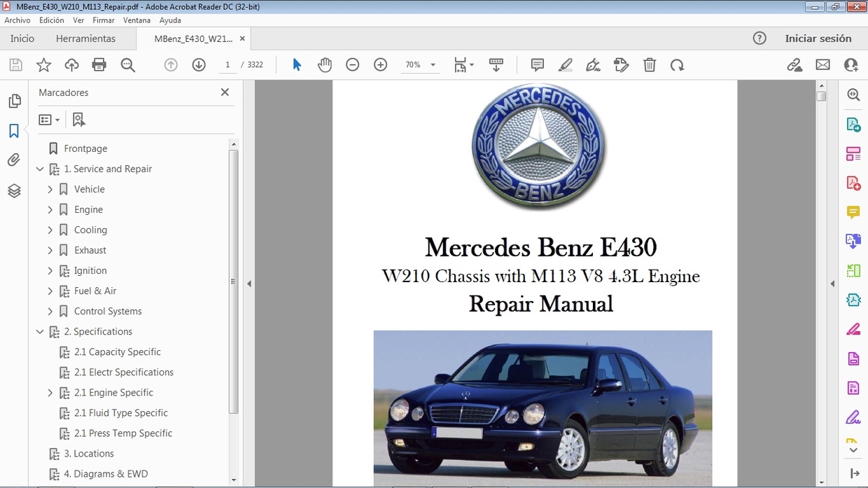 MERCEDES BENZ E430 W210 M113 Workshop Repair - Manual - Car.Repair.Manuals