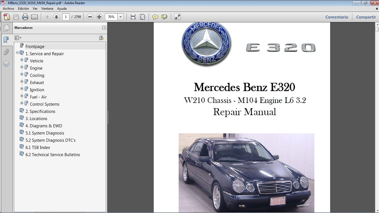 MERCEDES BENZ E320 W210 M104 Workshop Repair - Manual - Car.Repair.Manuals