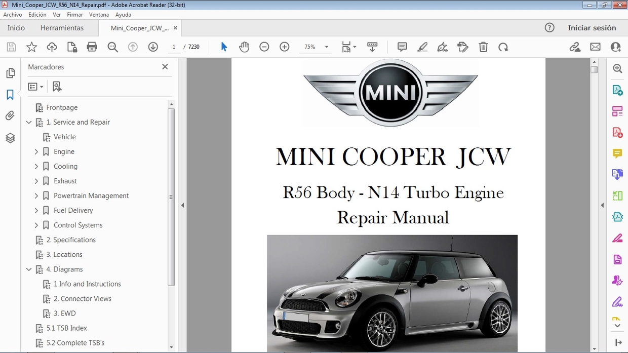 MINI COOPER JCW R56 N14 Workshop Repair - Manual de Ta - Car.Repair.Manuals