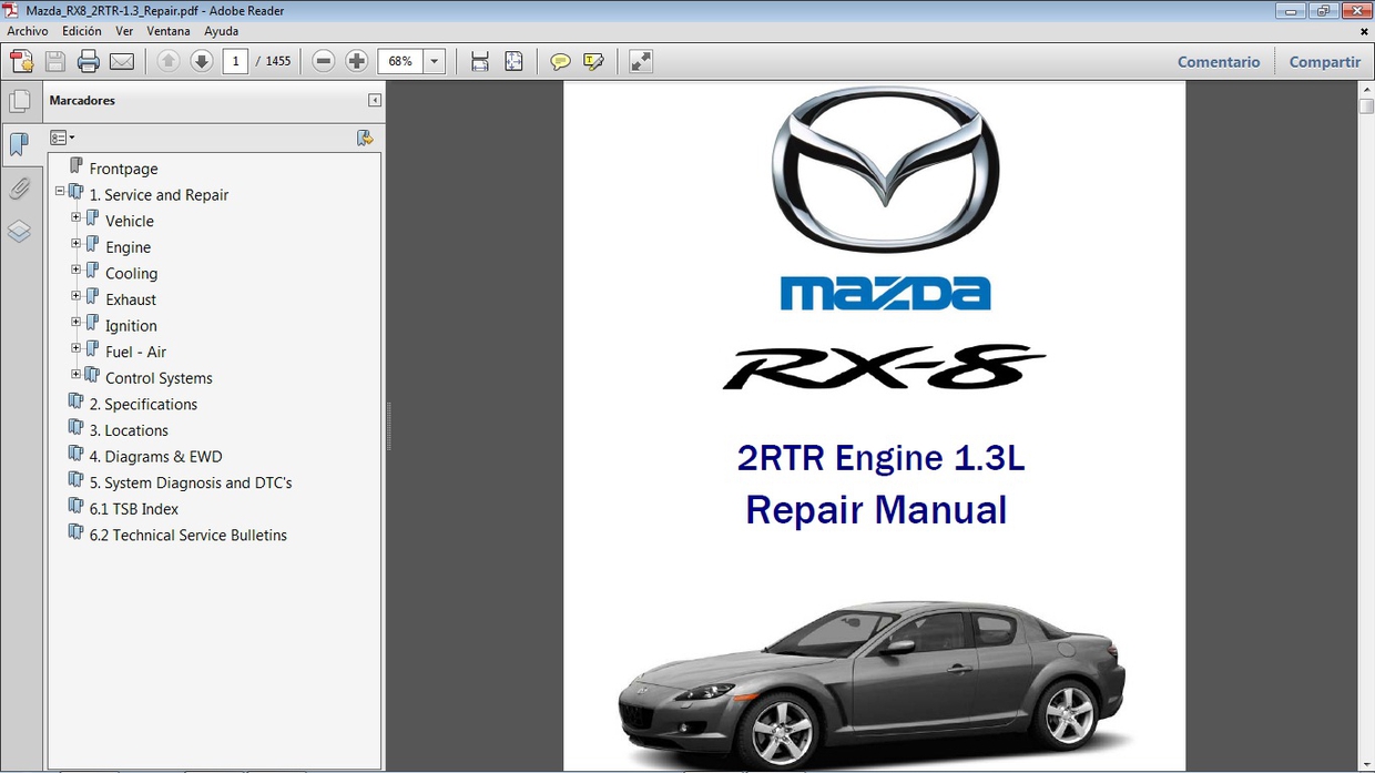 MAZDA RX-8 1.3 Workshop Repair - Manual de Taller - Car.Repair.Manuals