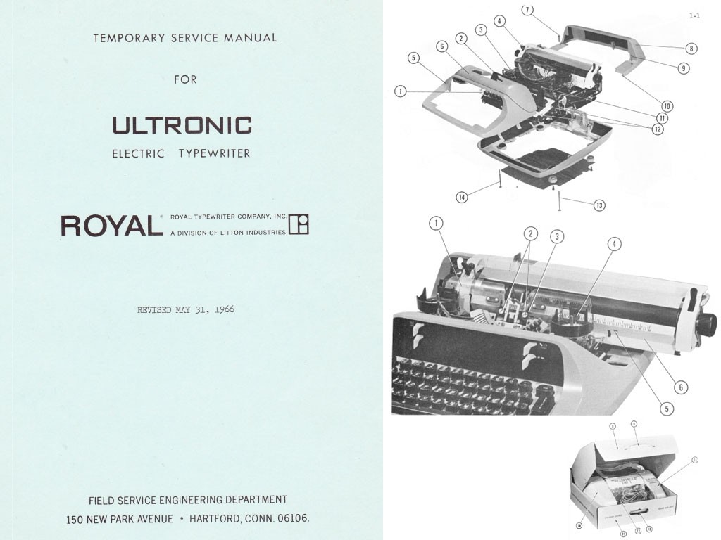 1966 to 1968 Royal Ultronic Electric Standard Desktop - TWDB Operation: OOPRAP