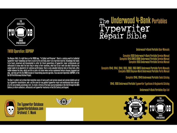 Underwood Typewriter - TWDB Operation: OOPRAP