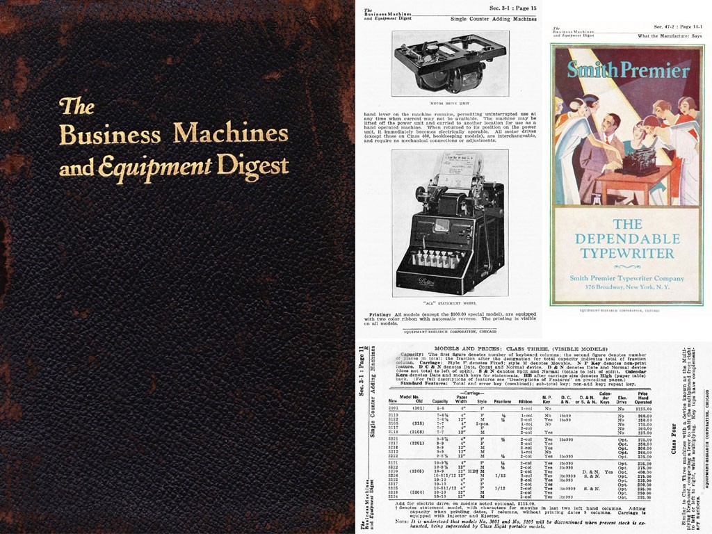 1928 Business Machines and Equipment Digest - TWDB Operation: OOPRAP