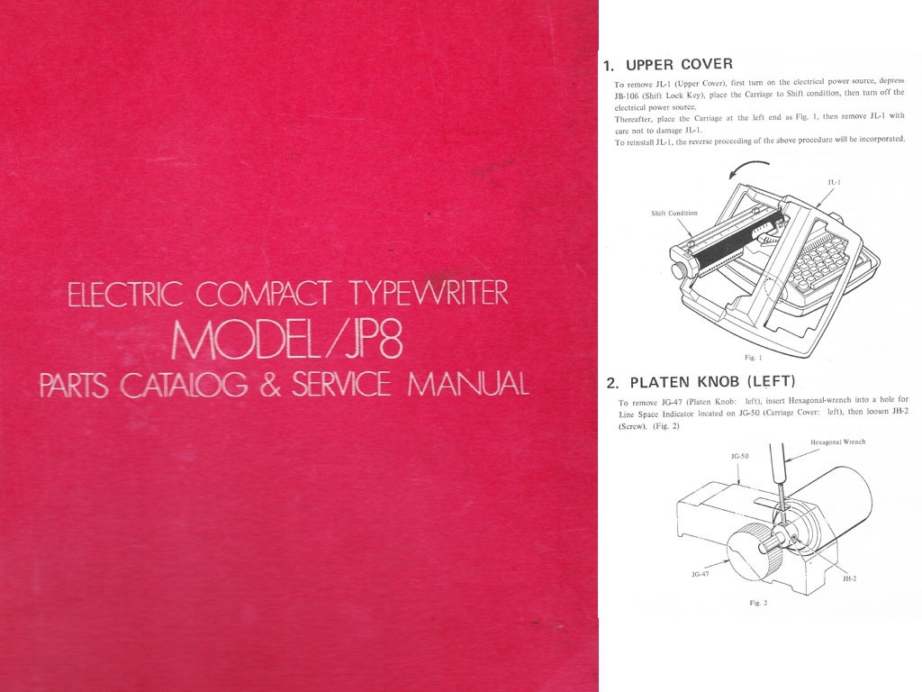 Brother JP-8 Electric Portable Typewriter Repair Adjus - TWDB Operation ...