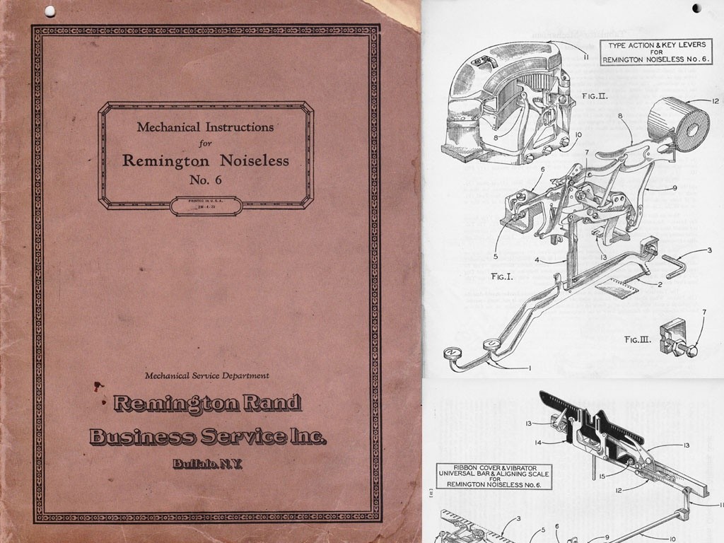 1929 Remington Noiseless 6 Typewriter Service Manual - TWDB Operation: OOPRAP