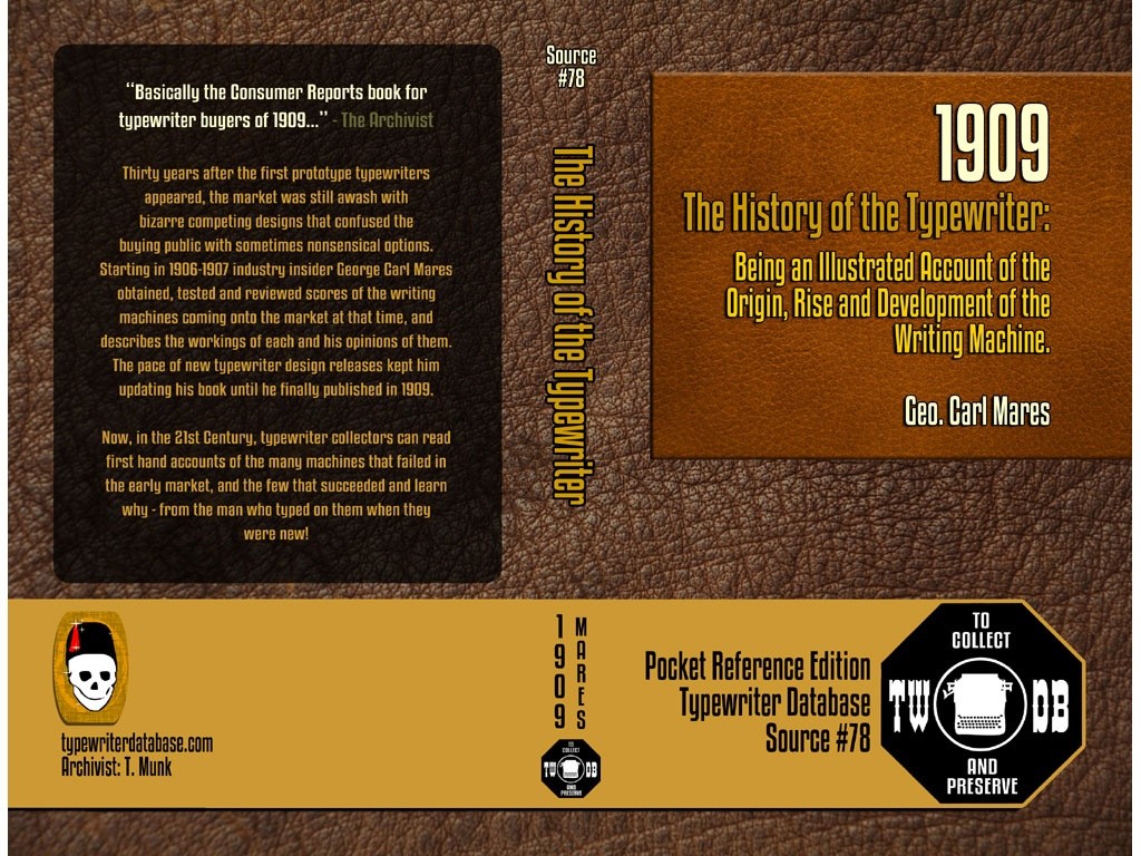 1909 The History of the Typewriter - TWDB Operation: OOPRAP