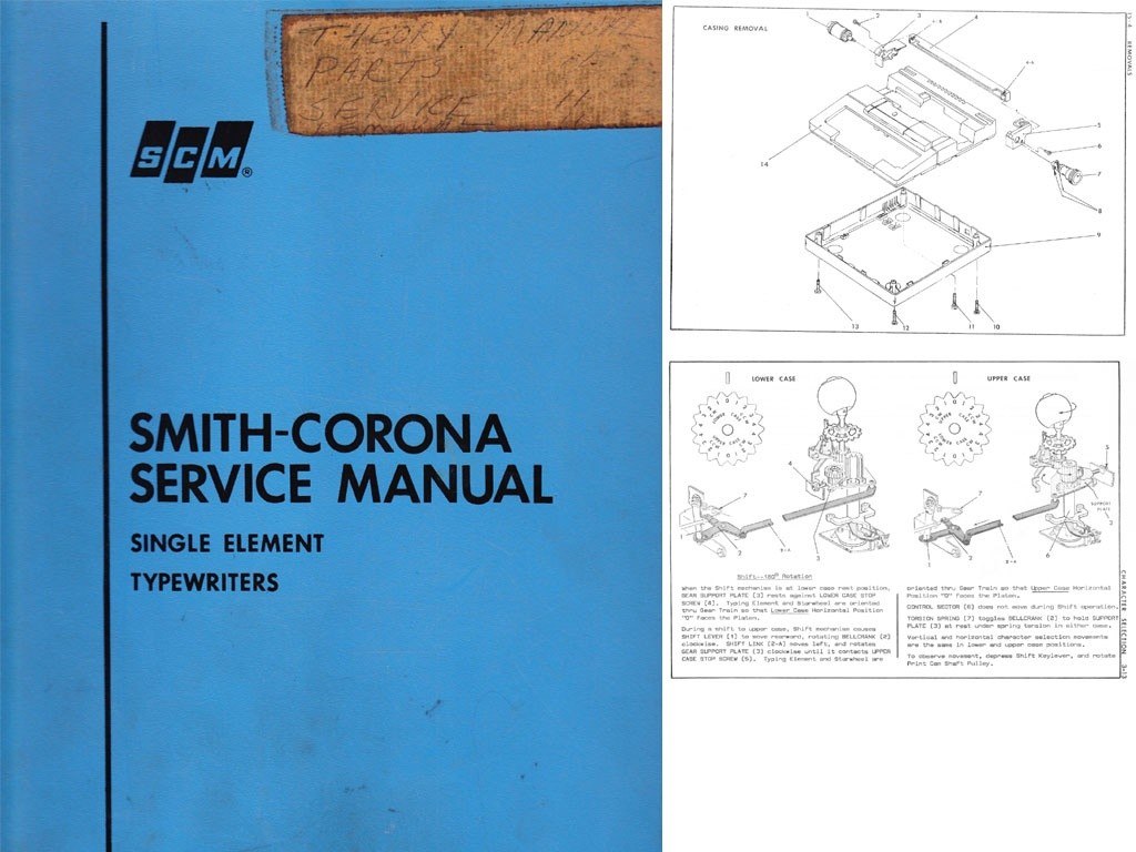 Smith-Corona Single Element Electric Typewriter Repair - TWDB Operation ...