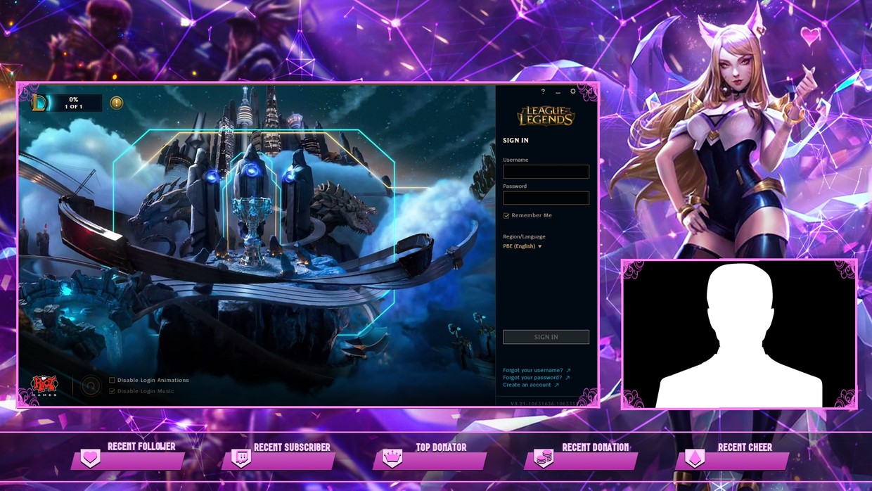 KDA AHRI - LOBBY OVERLAY - LoLoverlay