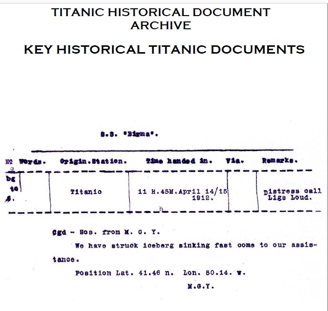 Titanic Key Documents - Download - PaperlessArchives.com