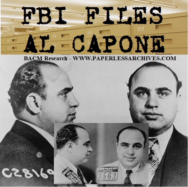AL Capone FBI, Bureau of Prisons, IRS, United States A ...