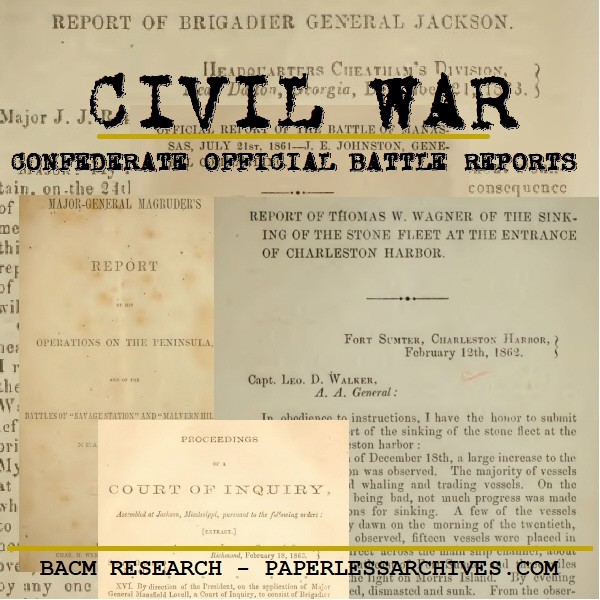 Civil War: Confederate Official Battle Reports - Downl ...