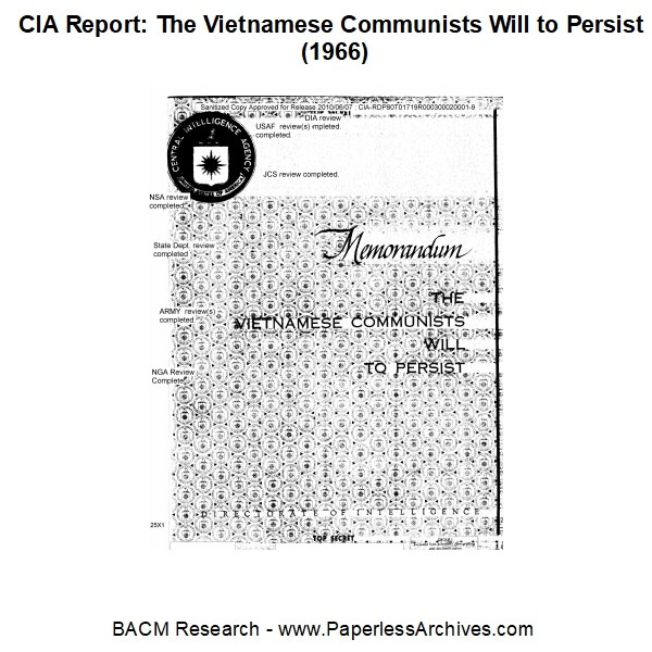 Vietnam War: CIA Report: The Vietnamese Communists Wil ...