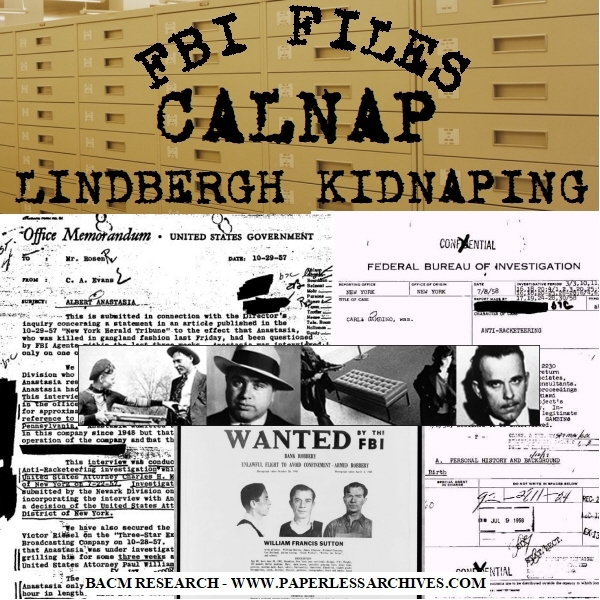 Charles Lindbergh Baby Kidnapping Case FBI Files - PaperlessArchives.com