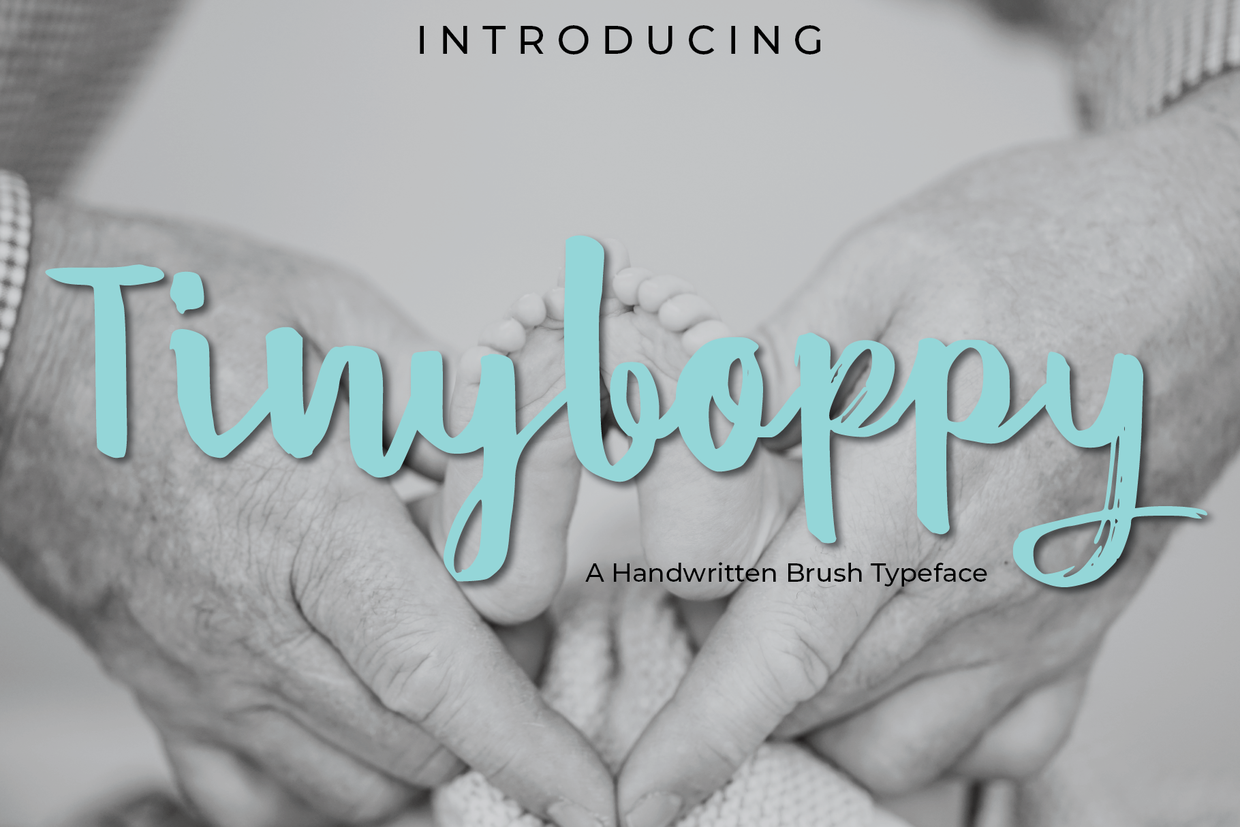 Tinyboppy Handwritten Brush Typeface - Becris Design