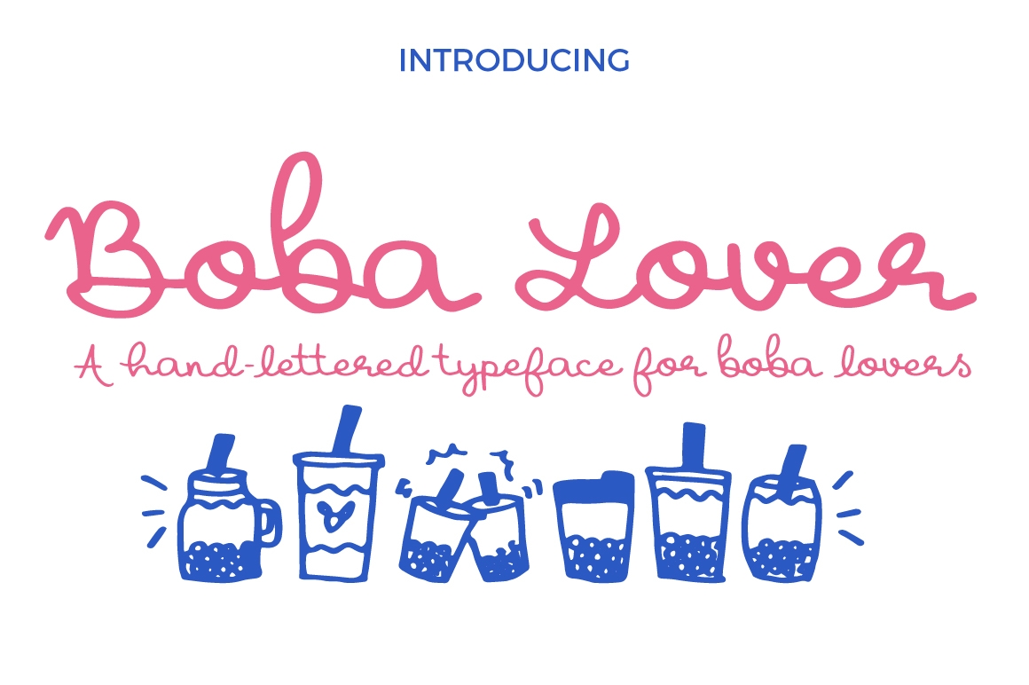 Boba Lover Script Font - Becris Design