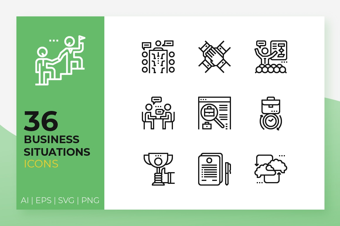 Business Situations Icons - Becris Design