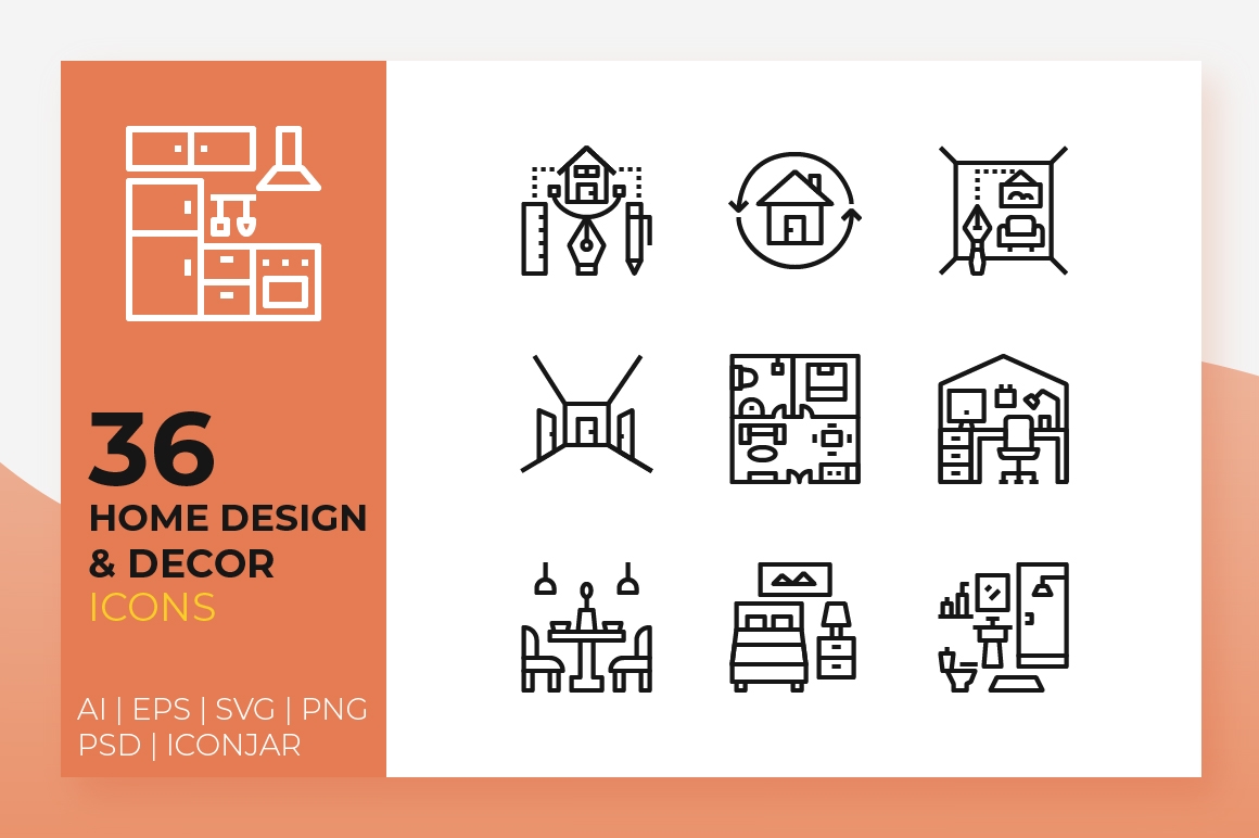 Home Design & Decor Icons - Becris Design