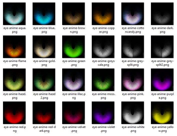 Eye Textures - Anime Eyes - A-Line: Assets by Aantara