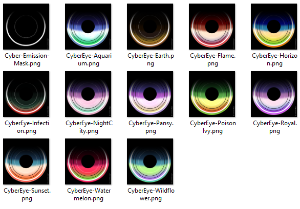 Eye Textures - Cyber Eyes - A-Line: Assets by Aantara