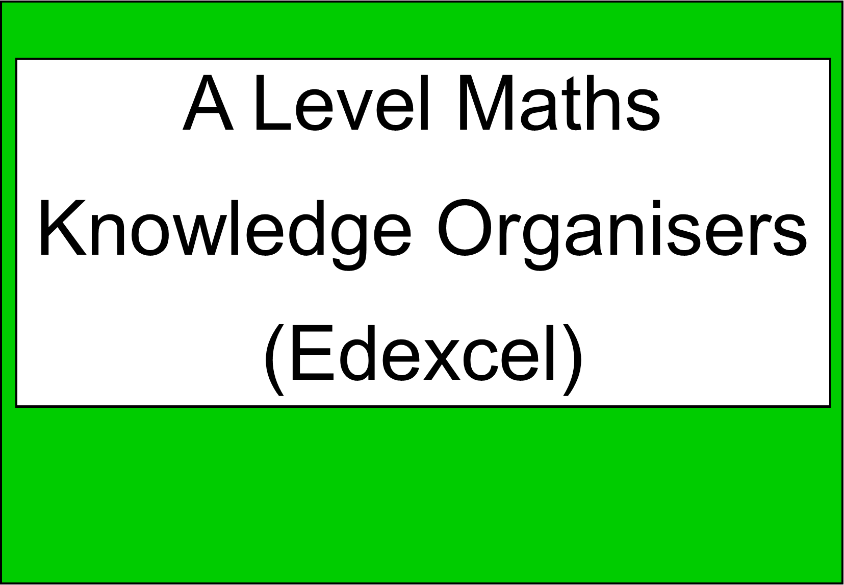 A Level Maths Knowledge Organisers Ideas Education Ltd A Level Maths Knowledge Organisers Ideas Education Ltd