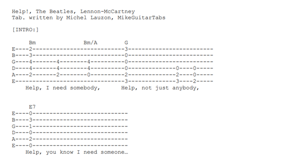 MikeGuitarTabs