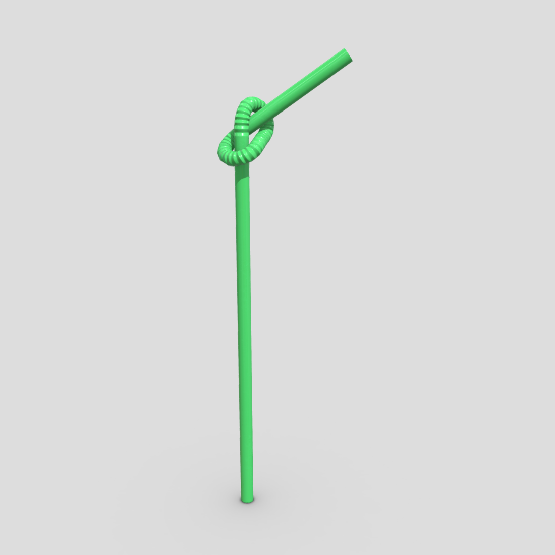 Drinking Straw 3 - low poly PBR 3d model - plaggy