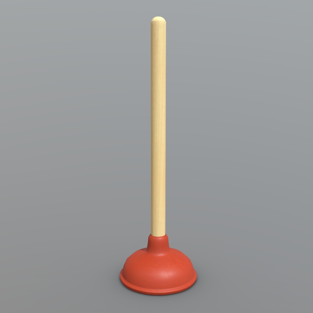 Plunger - low poly PBR 3d model - plaggy