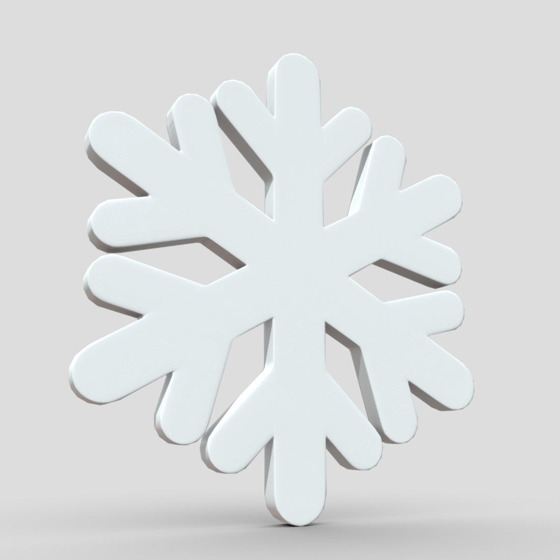 CC0 - Snowflake - low poly PBR 3d model - plaggy