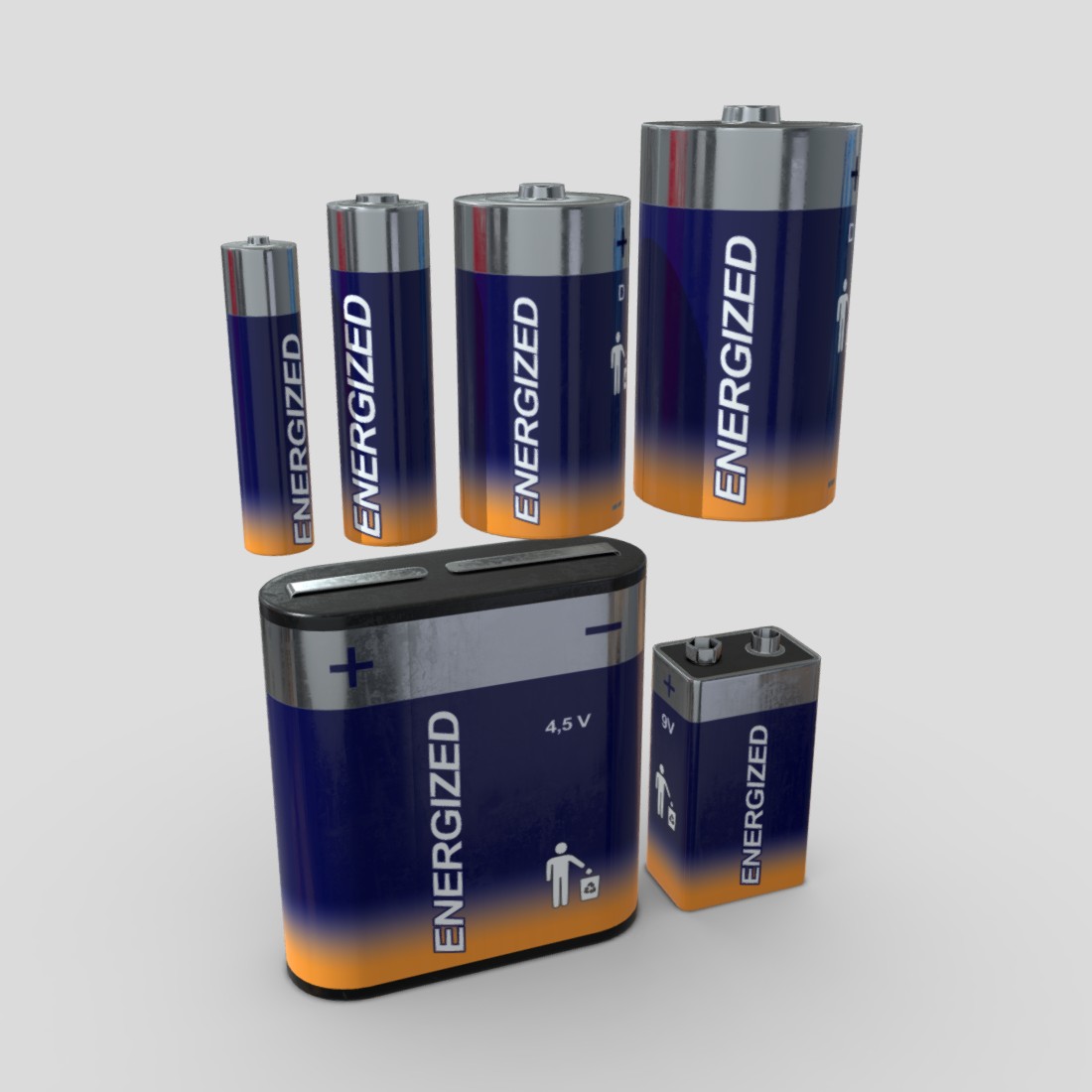 Battery Pack - low poly PBR 3d model - plaggy
